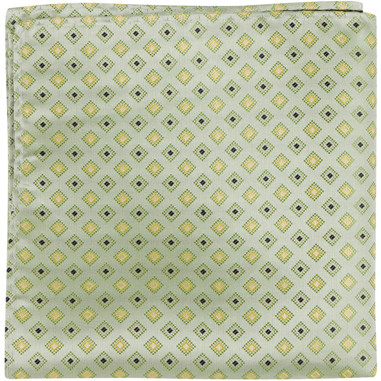 CL92 PS - Green Multi Square - Pocket Square – The Matching Tie Guy